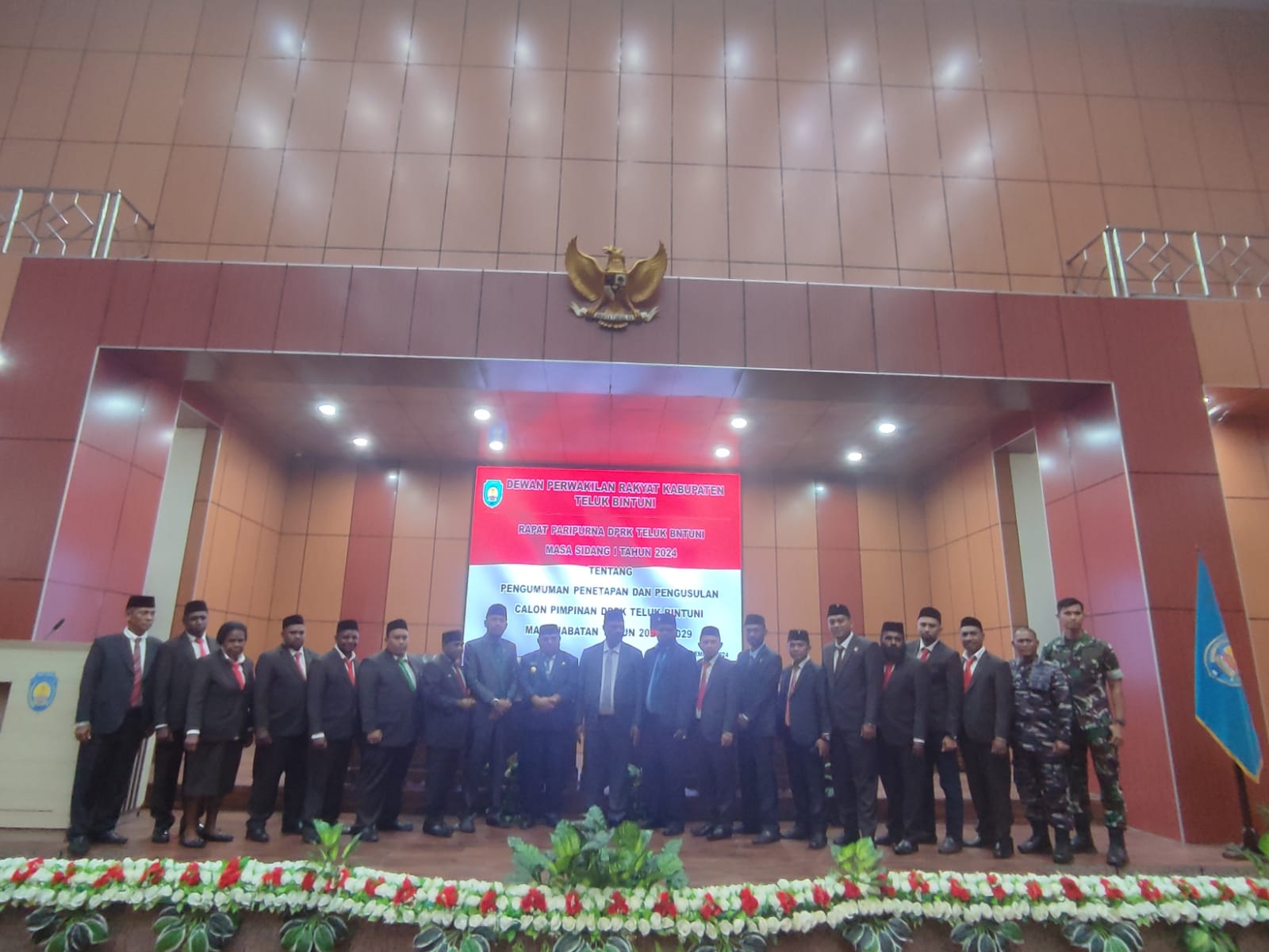 Paripurna Pengumuman Penetapan dan Pengusulan Pimpinan Definitif DPRK Teluk Bintuni Periode 2024 ...