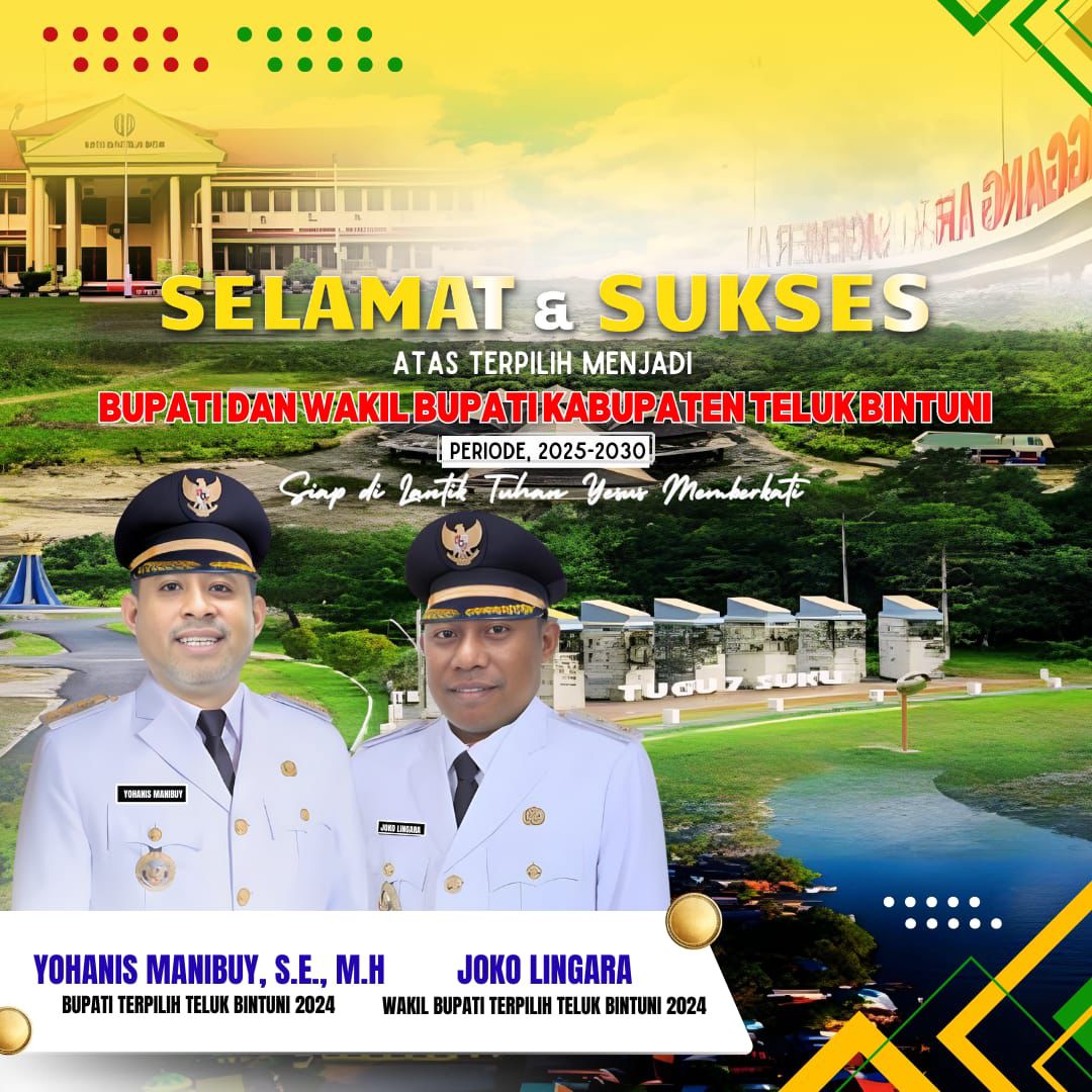 Yohanis Manibuy dan Joko Lingara Resmi Pimpin Teluk Bintuni 2025-2030 – Suara Teluk